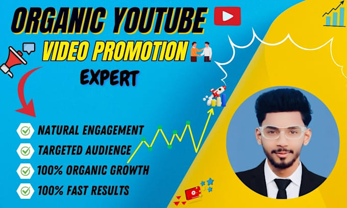 Do organic youtube video promotion for channel growth by Emlu6914 | Fiverr