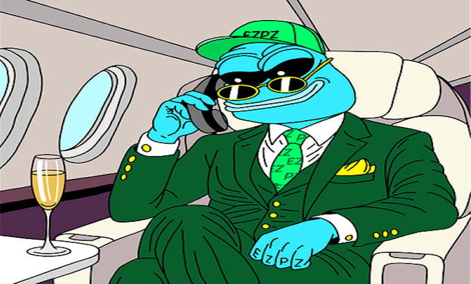 Create funny custom crypto meme coin art for your meme coin website ...