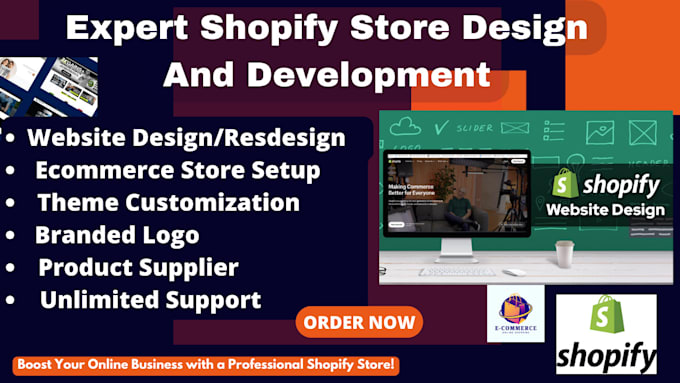 Setup responsive shopify store dropshipping design and redesign website ...