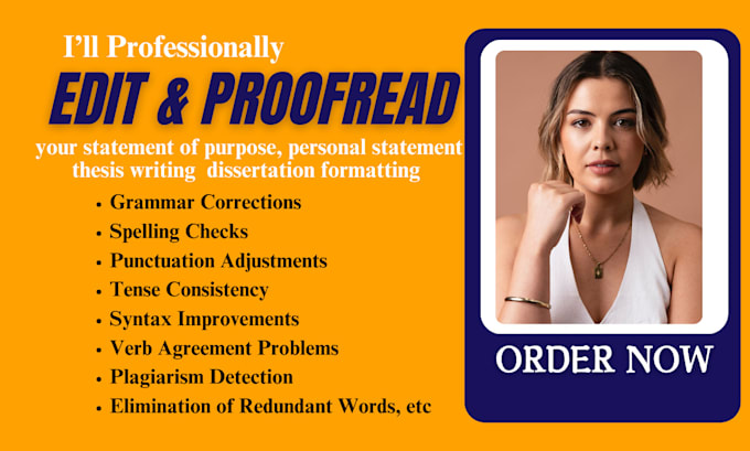 Edit proofread your statement of purpose personal statement dissertation format by Hermos_james ...