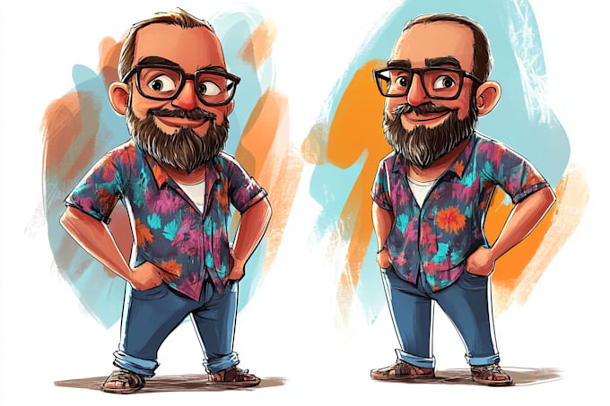 Draw a cartoon caricature portrait or cartoon art by Renisseong | Fiverr