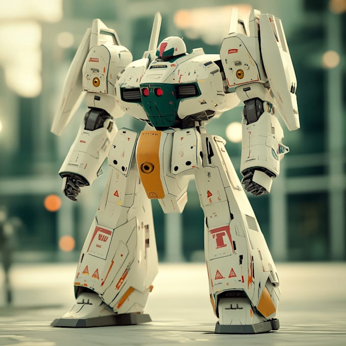 Draw a mecha and robot reference sheet in anime style by Henrieteyob ...