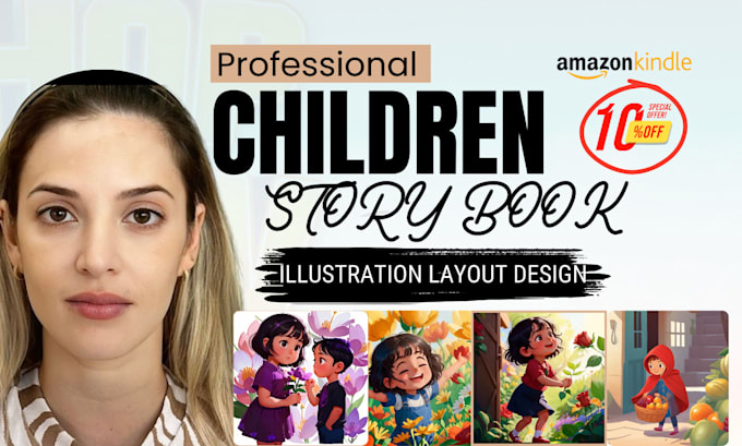 Create beautiful layout for your illustrated children story book for ...