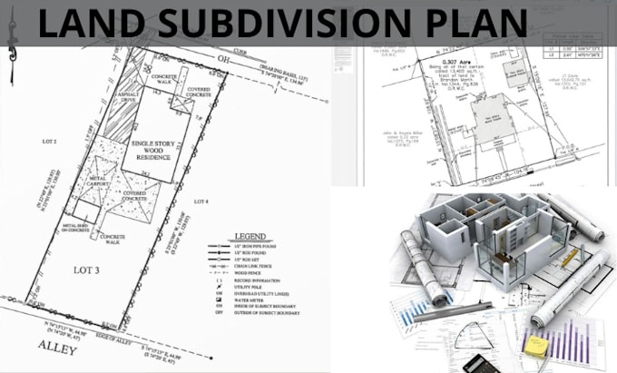 Do concept plan, land survey, subdivision plan and stamping for city ...