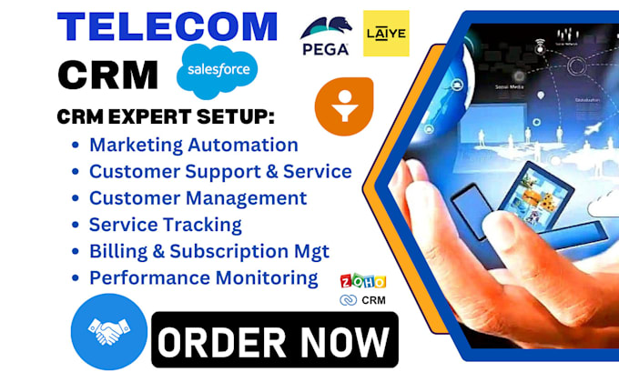 Setup telecommunication cerillion leadsquared freshsales elinext pega ...