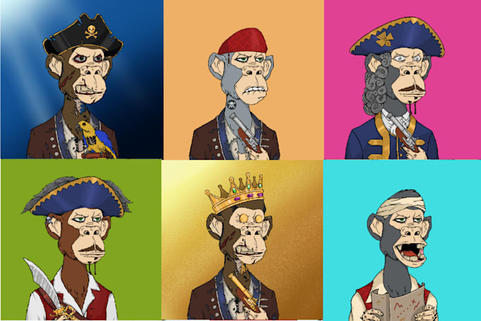 Create custom nft art, nft design, nft collection, custom nft, cartoon ...