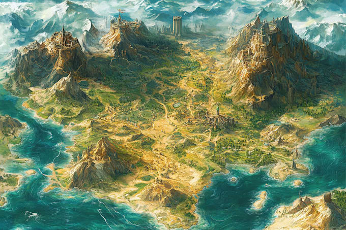Make a professional fantasy map for your rpg by Reelileok | Fiverr