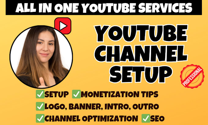 Create and setup youtube channel with logo, banner, intro, outro by Ecom_sides | Fiverr