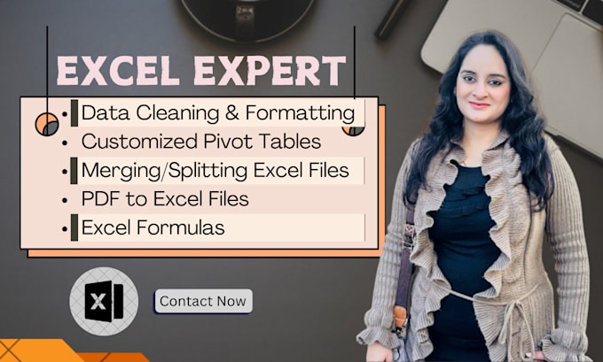 Clean, format, merge, split data, create pivot tables and customize excel files by Katyalgeet ...