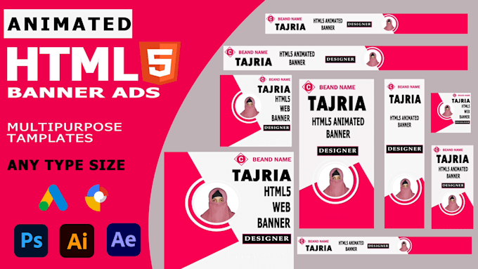 Make html5 animated banner and any type web banner by Tajrianilom | Fiverr