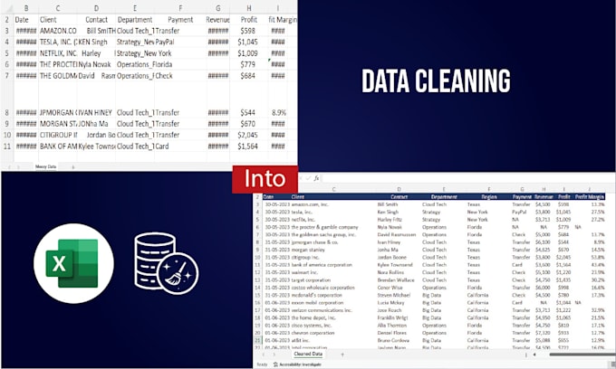 Professionally clean and prepare your data for analysis by Anaservicez | Fiverr