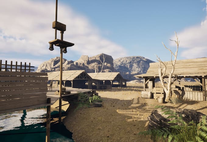 3d stylized environment blender 3d scene unreal engine 3d level design ...