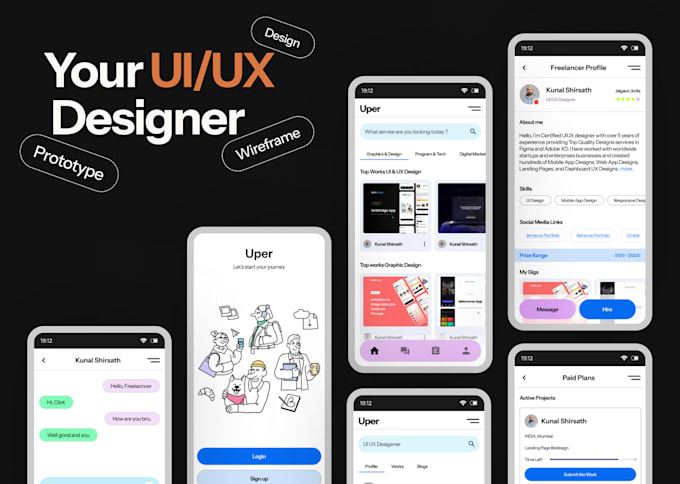Create stunning user friendly mobile app ui ux design by Kunalshirsath1 | Fiverr