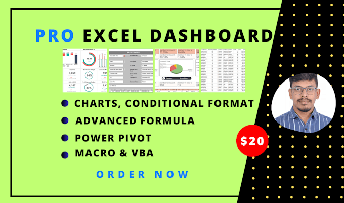 Help you in pro excel dashboard by Vatask | Fiverr