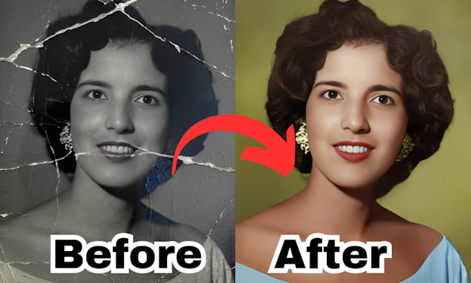 Revive memories start photo restoration in minutes by Atif510 | Fiverr