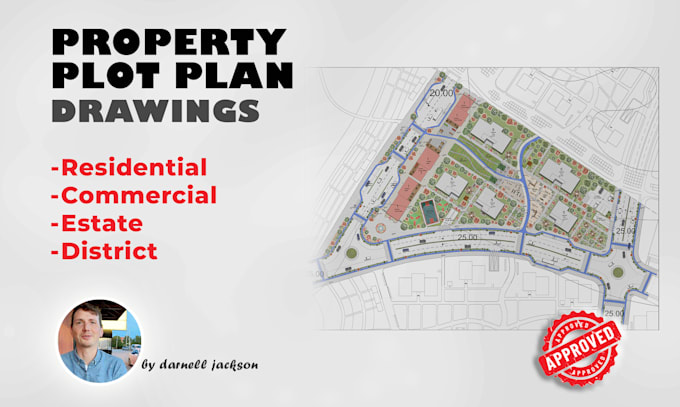 Draw subdivision layout for permit property plot plan site plan by ...