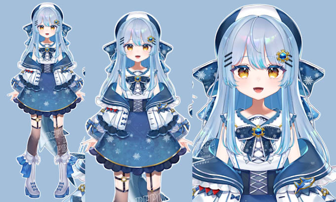 Vtuber commission live2d 3d vtuber model rig vrchat anime dakimakura by ...