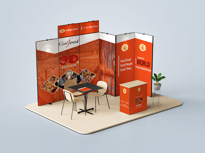 Design trade show booth, backdrop for your exhibition by Gd_baigsam ...