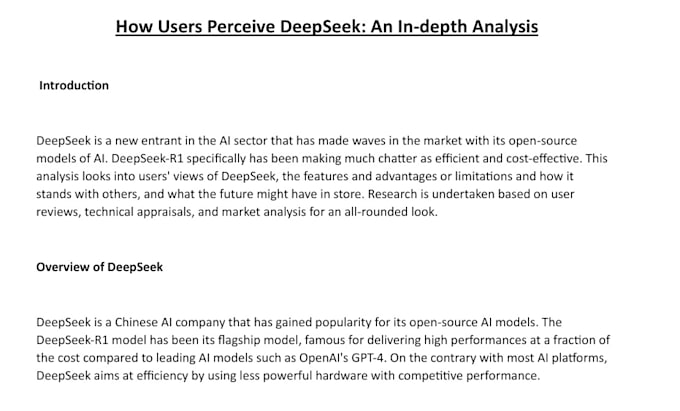 Conduct comprehensive research on deepseek public sentiment analysis by ...