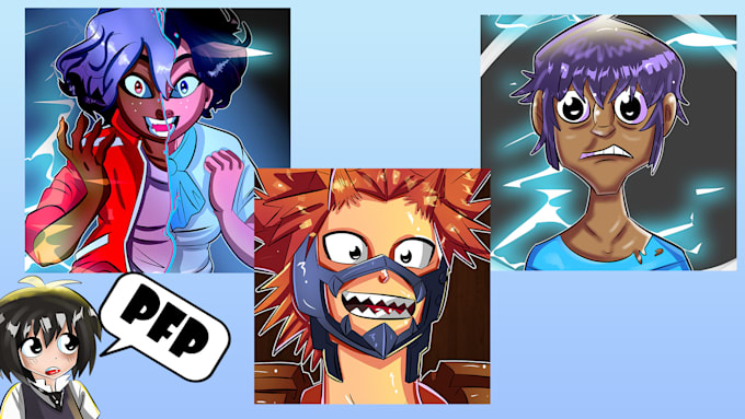 Draw a cartoon pfp and banner for youtube,twitch any style by ...