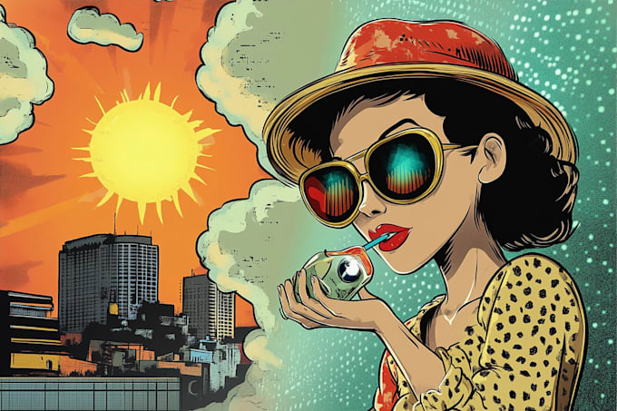 Draw vintage cartoon art illustration in pop art style by Astorteros ...