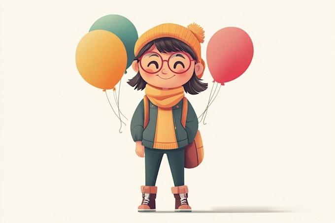 Draw simple cute 2d cartoon character in my style by Ioreennes | Fiverr