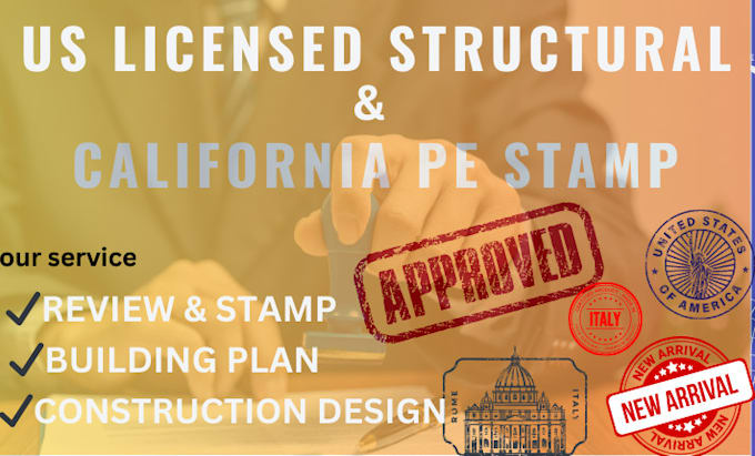 Licensed civil, structural engineer, architect stamp, city permit in ...