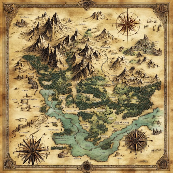 Create a custom fantasy map by Rayondeiya | Fiverr