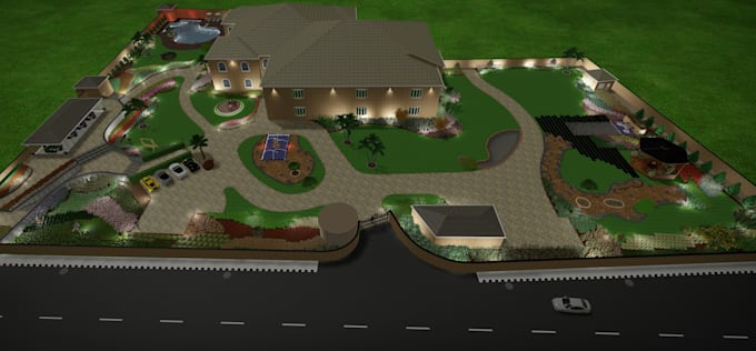 Design 2d and 3d landscape, hardscape, swimming pool, patio, water ...