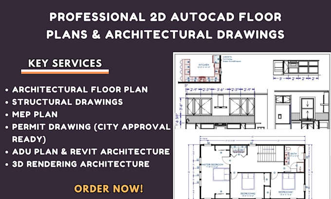 Draw architectural plan structural and house drawing for city permit approval by Architectander ...