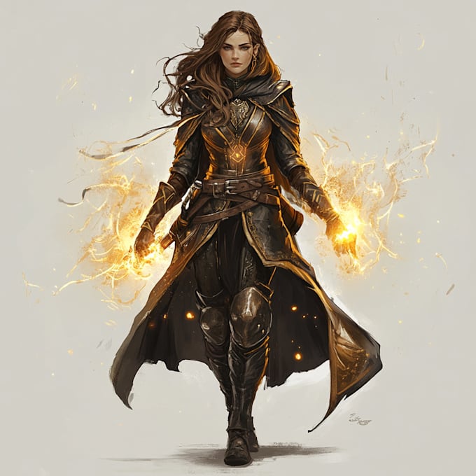 Draw dnd, fantasy character and dnd character art for you by Goshono ...