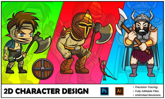 Design custom 2d game characters, assets, and game art in any style by ...