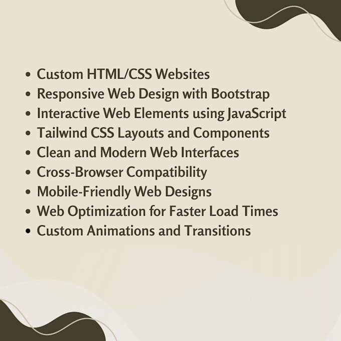 Develop a responsive frontend with html, css, javascript, and tailwind ... Develop a responsive frontend with html, css, javascript, and tailwind ...
