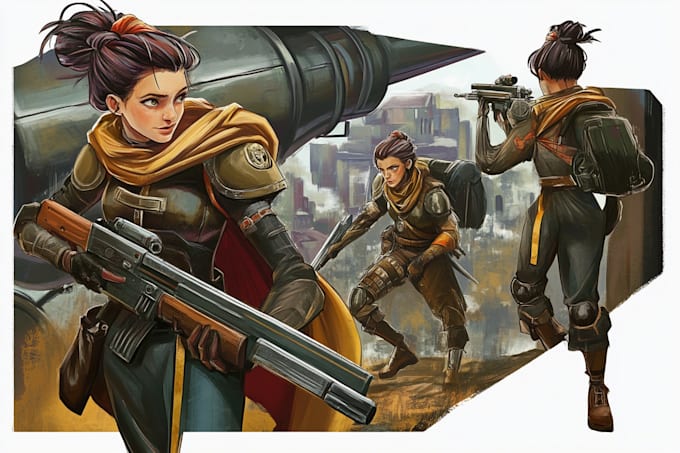 Do illustration, concept art and character design, dnd by Ramordner ...