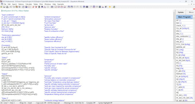 Analyze thermodynamic power cycles, hvac systems and heat transfer ...