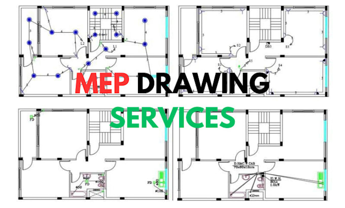 Create code compliant electrical, plumbing, and hvac mep drawings by ...