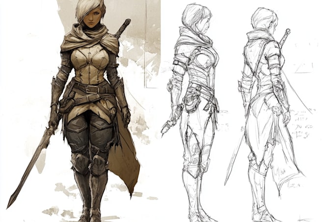 Draw d and d character art and dnd character art by Odaywart | Fiverr