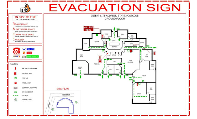 Design evacuation, fip zone, hydrant block, fire protection, fire ...
