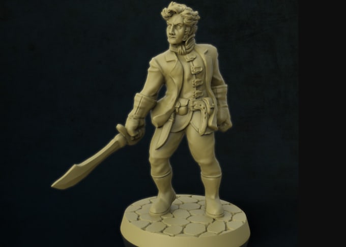 Deliver stl file of 3d dnd miniature model,full character design zbrush ...