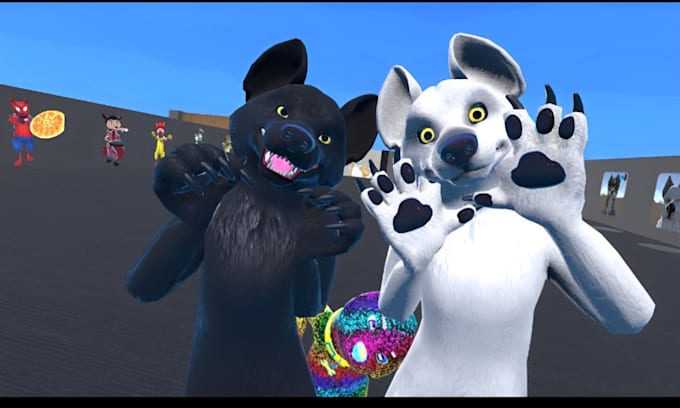 Do 3d furry vrchat avatar 3d vrm model vr model furry avi vr character ...