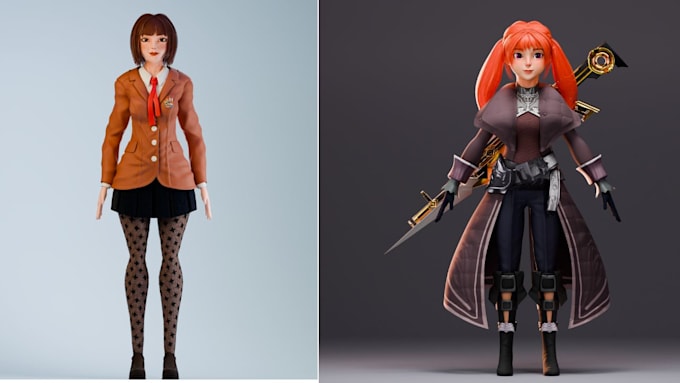 Create stylized anime 3d characters for games in blender by ...