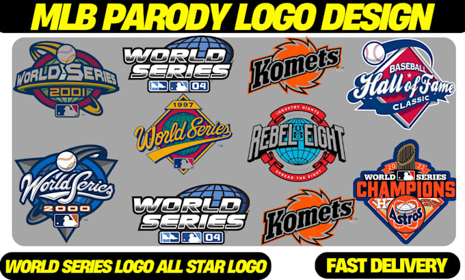 Do custom mlb parody world series, all star game sport logo by ...