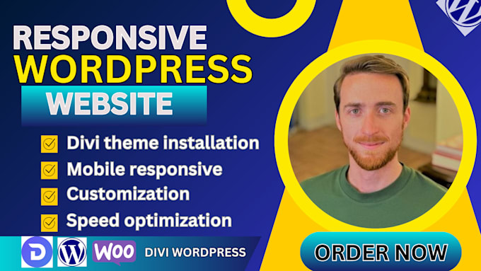 Design optimized wordpress website with divi theme custom and responsive design by ...