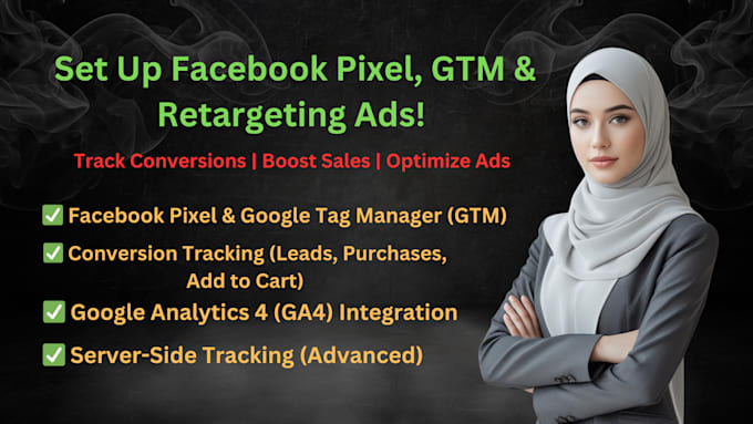 Set up facebook pixel and gtm tracking by Shamamarketer | Fiverr