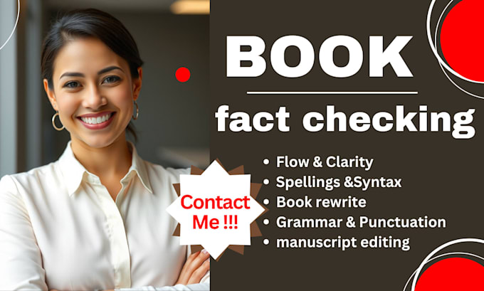 Fact check, book rewrite, check grammar manuscript editing and plagiarism check by Ann_willow ...