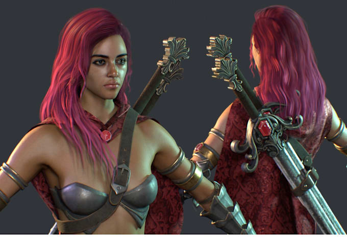 Custom 3d game character modelling rigging assets props game art unreal engine by Teehar_studio ...