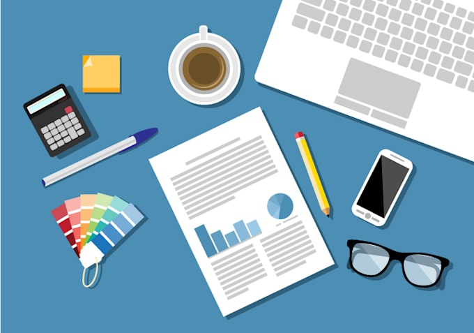 Design a top view illustration with your items by Solid_style | Fiverr