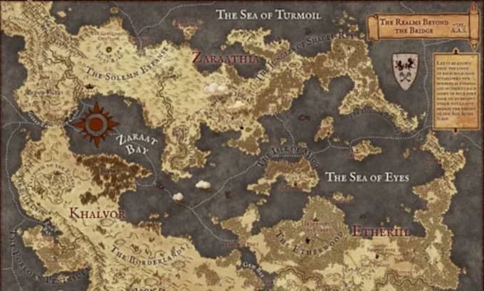 Create fantasy world map design custom dnd game map world building map ...