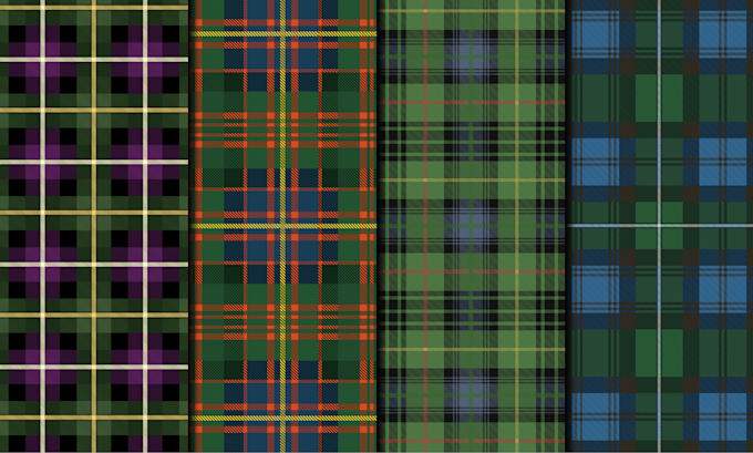 Create seamless plaid tartan pattern design for textile, fabric by Nichaan | Fiverr