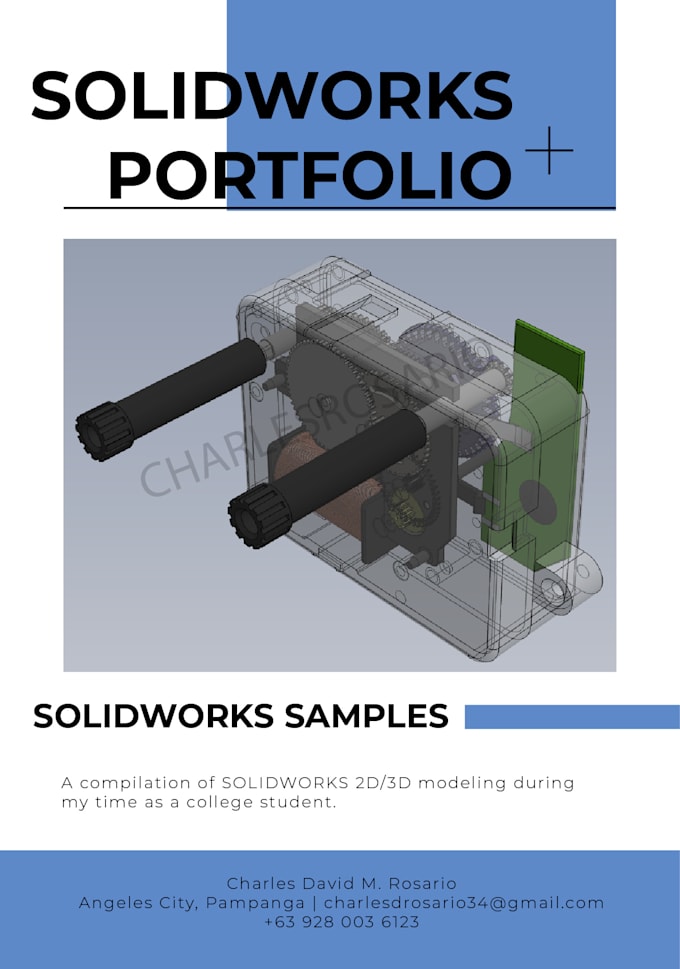 Create 2d and 3d using solidworks and autocad by Charlesrosario | Fiverr